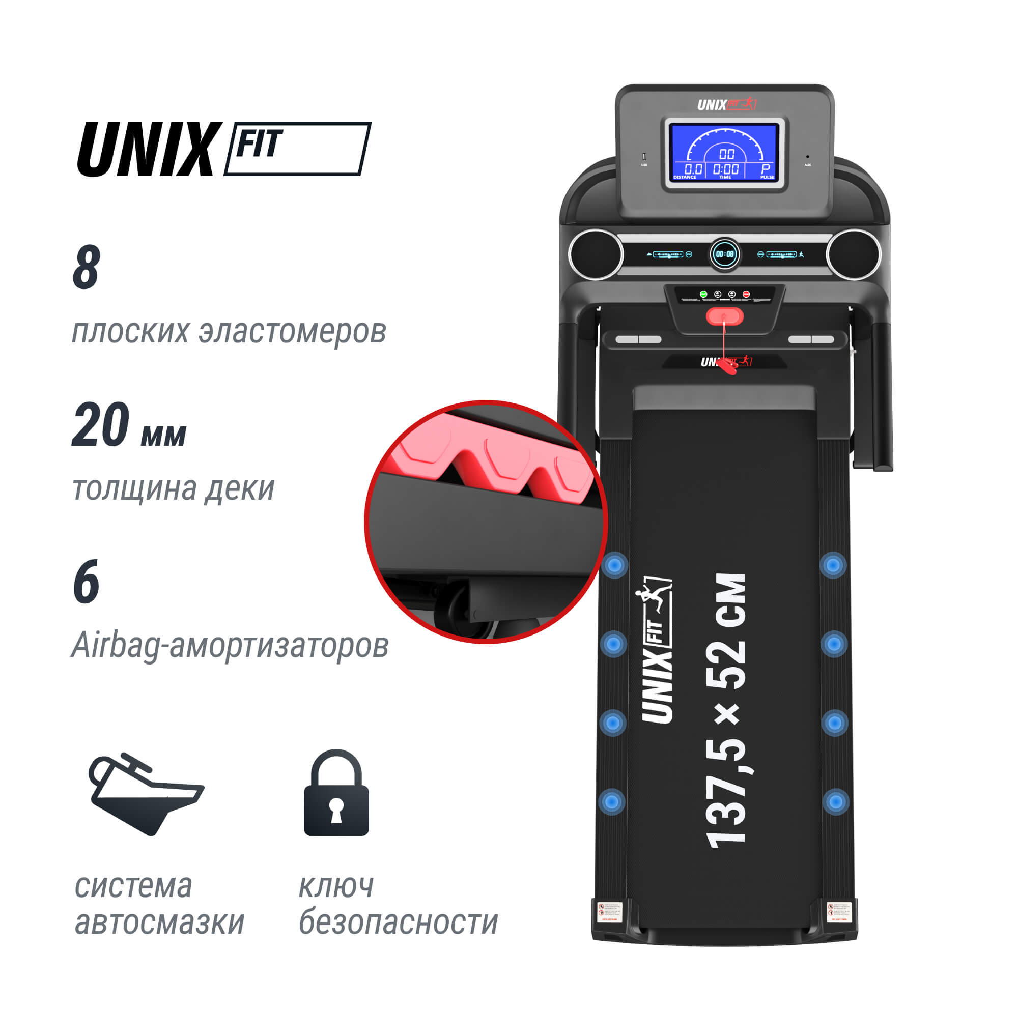 Беговая дорожка UNIX Fit MX-980 AC (LCD) - купить по низкой цене ...